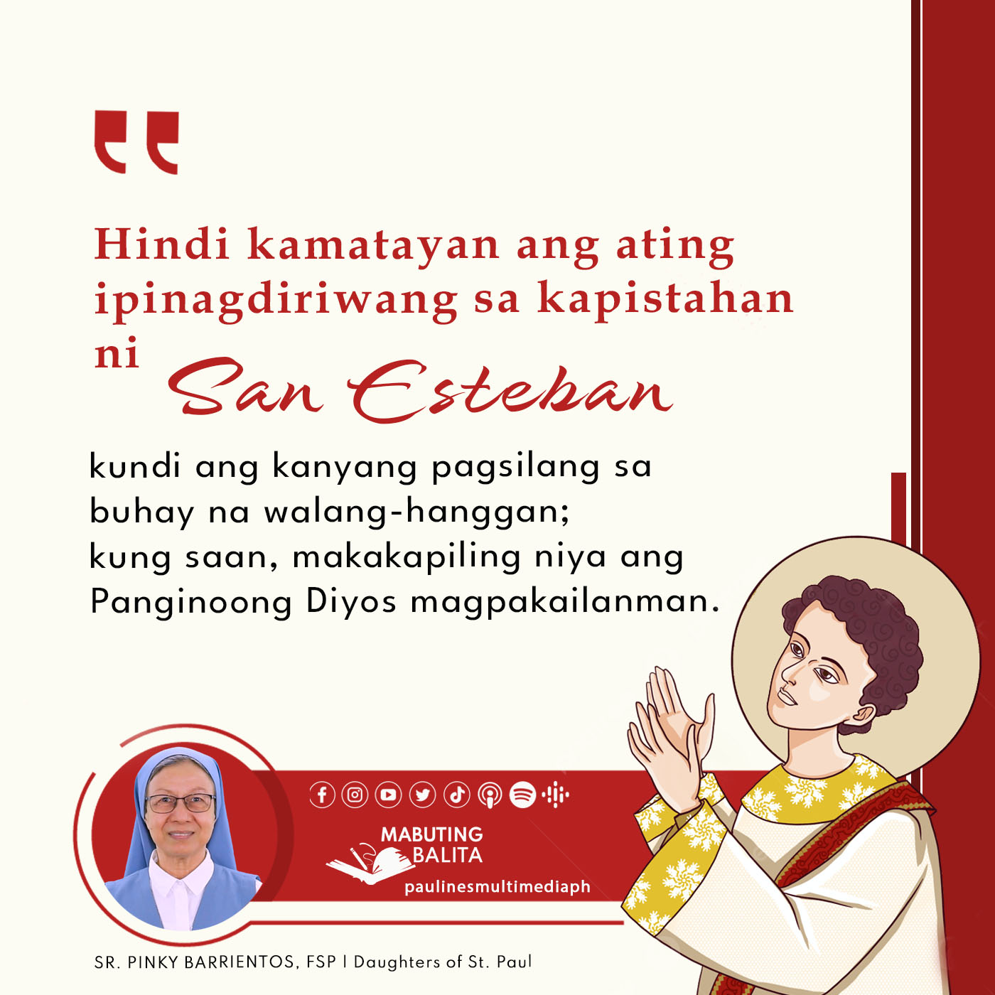 DISYEMBRE 27, 2023 – MIYERKULES | Kapistahan ni San Juan, apostol at ...